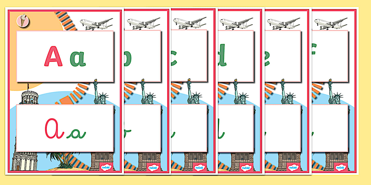 Travel-Themed Alphabet A-Z Display Poster (Teacher-Made)