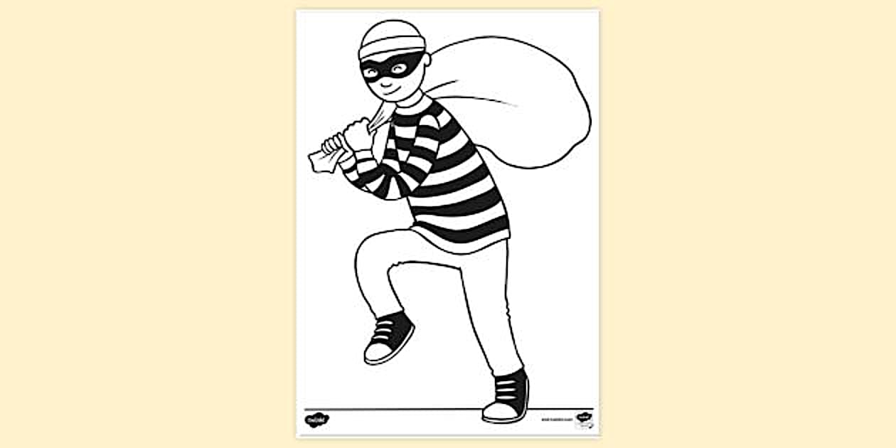 Burglar Bill Colouring Page | Colouring Sheets - Twinkl