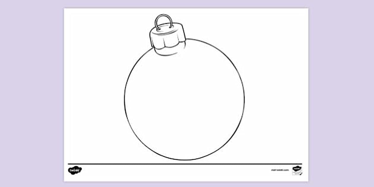 Purple Bauble Large Colouring Sheet | Colouring Sheets