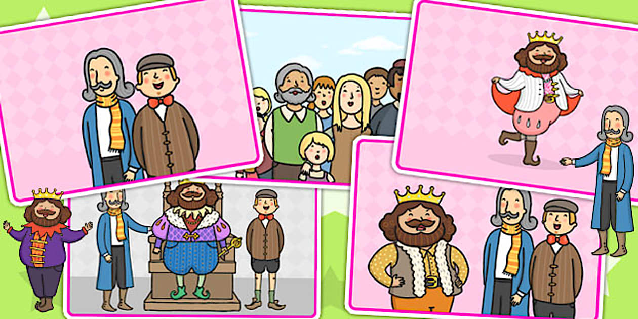 Black and White The Emperor's New Clothes Story Sequencing