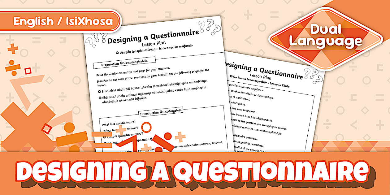 Grade 7 Maths Designing a Questionnaire isiXhosa/English