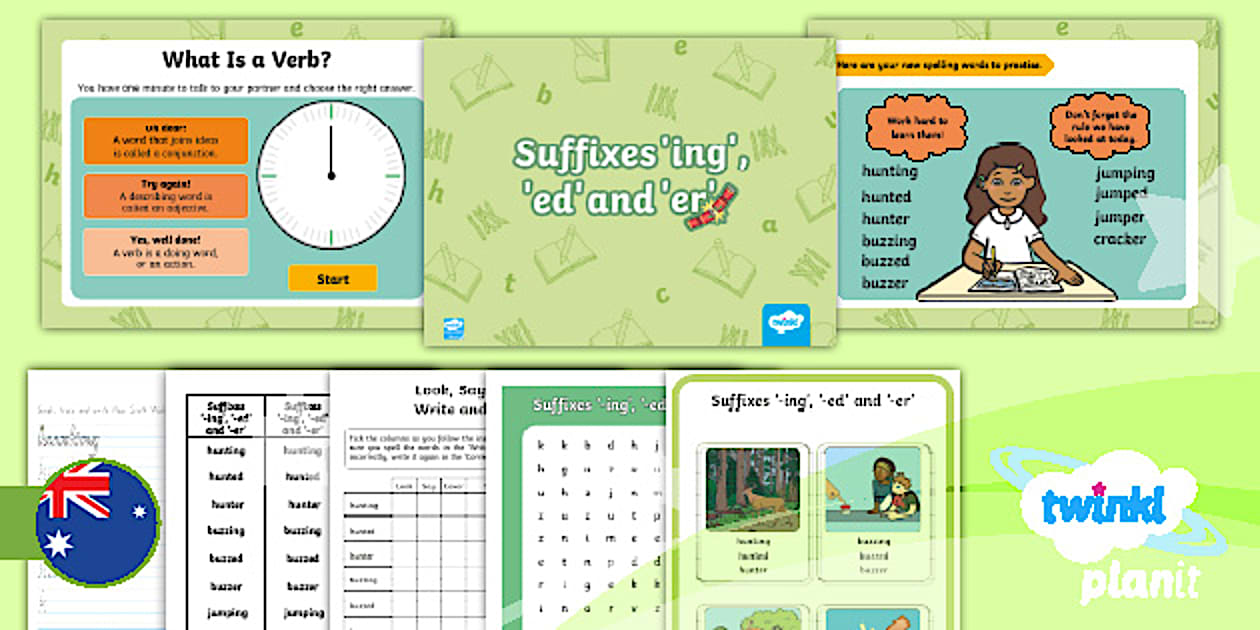 Year 1 Spelling: Suffixes Lesson 1 (teacher made) - Twinkl
