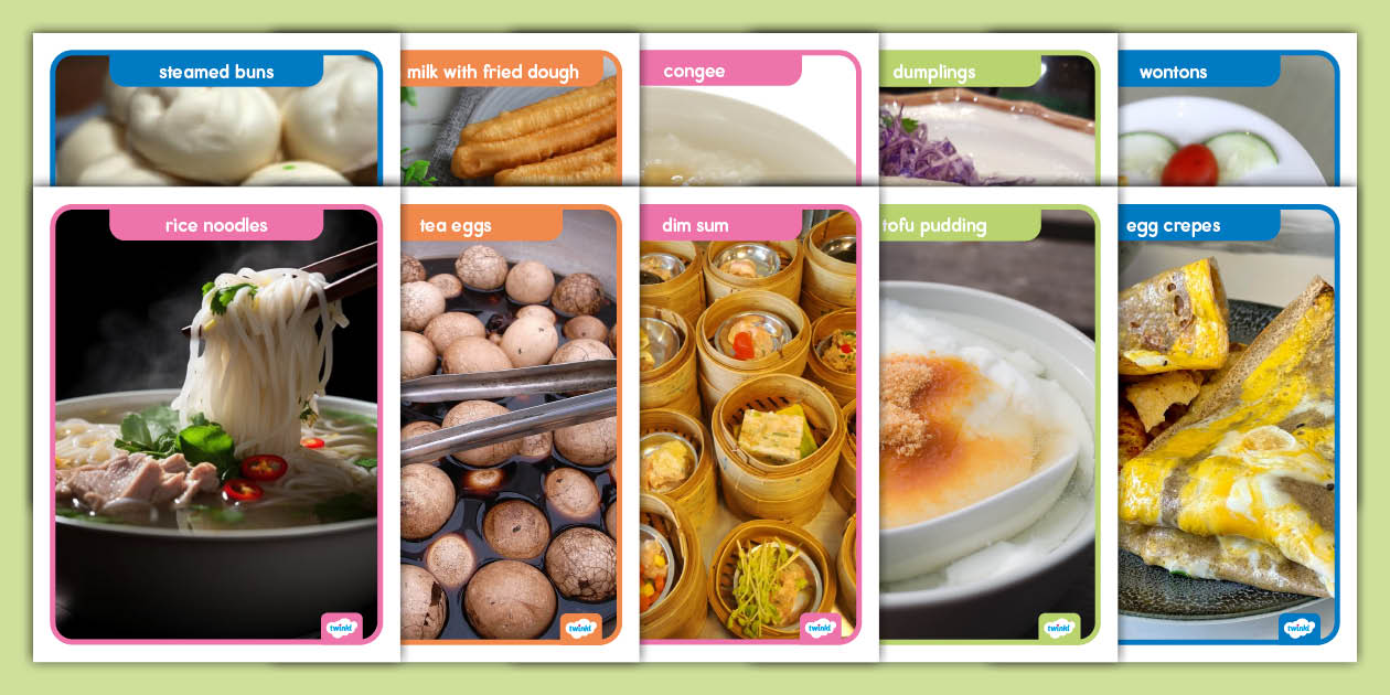 Chinese Breakfast Food Photos (teacher made) - Twinkl