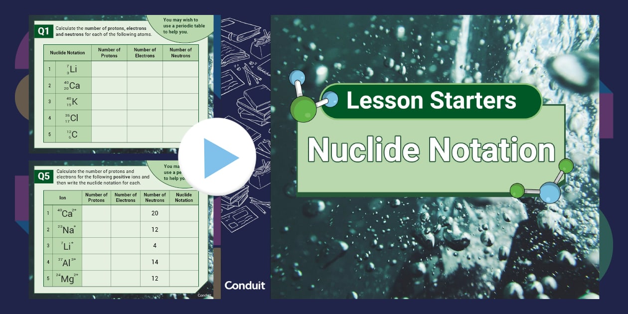 Nuclide Notation: Lesson Starters PowerPoint - Twinkl