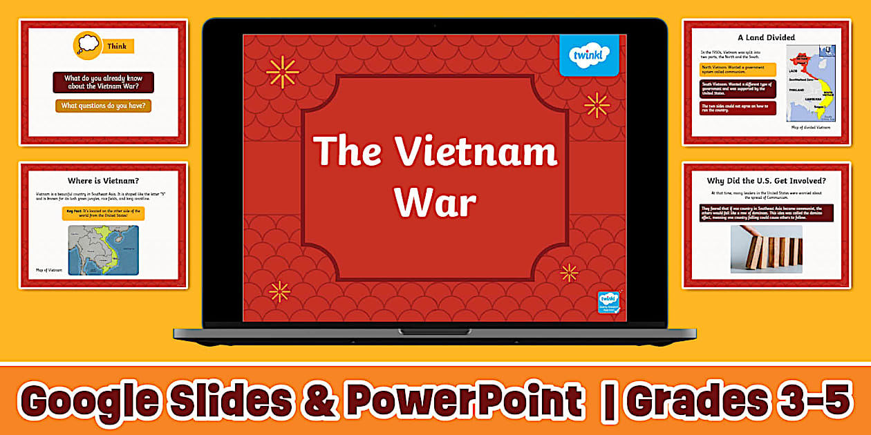 The Vietnam War Google Slides & PowerPoint for 3rd-5th Grade