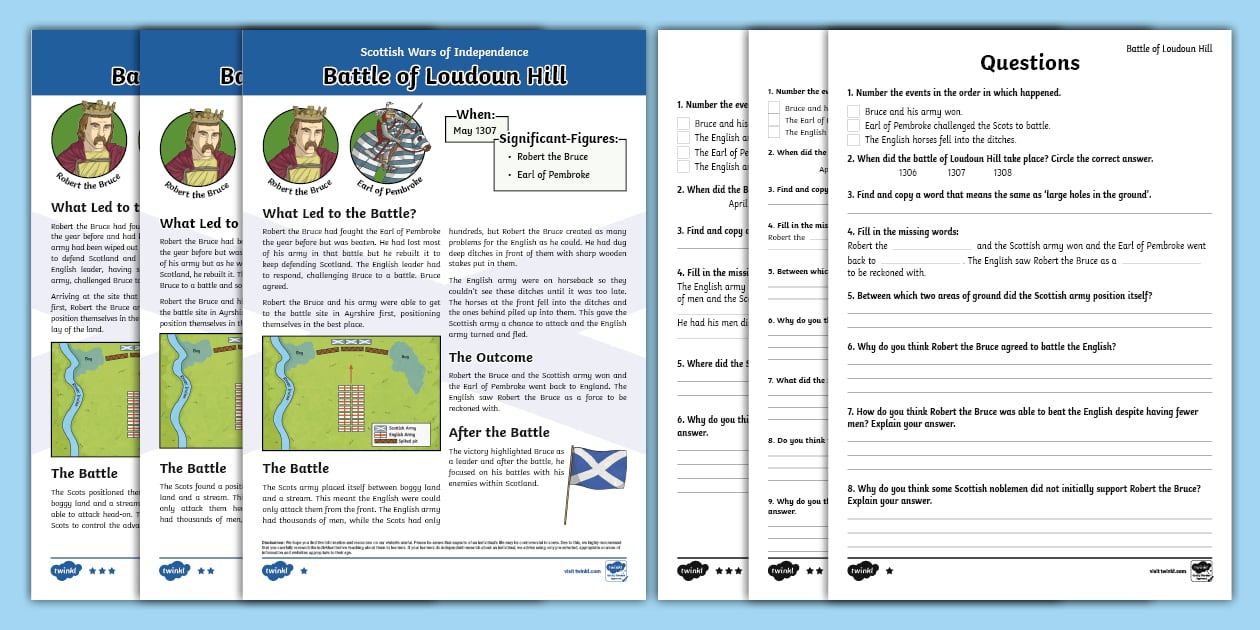 Battle of Loudoun Hill Differentiated Reading Comprehension