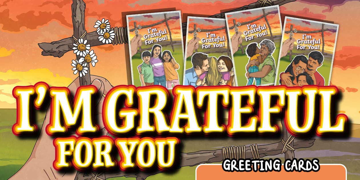 I'm Grateful For You Greetings Card (teacher made) - Twinkl