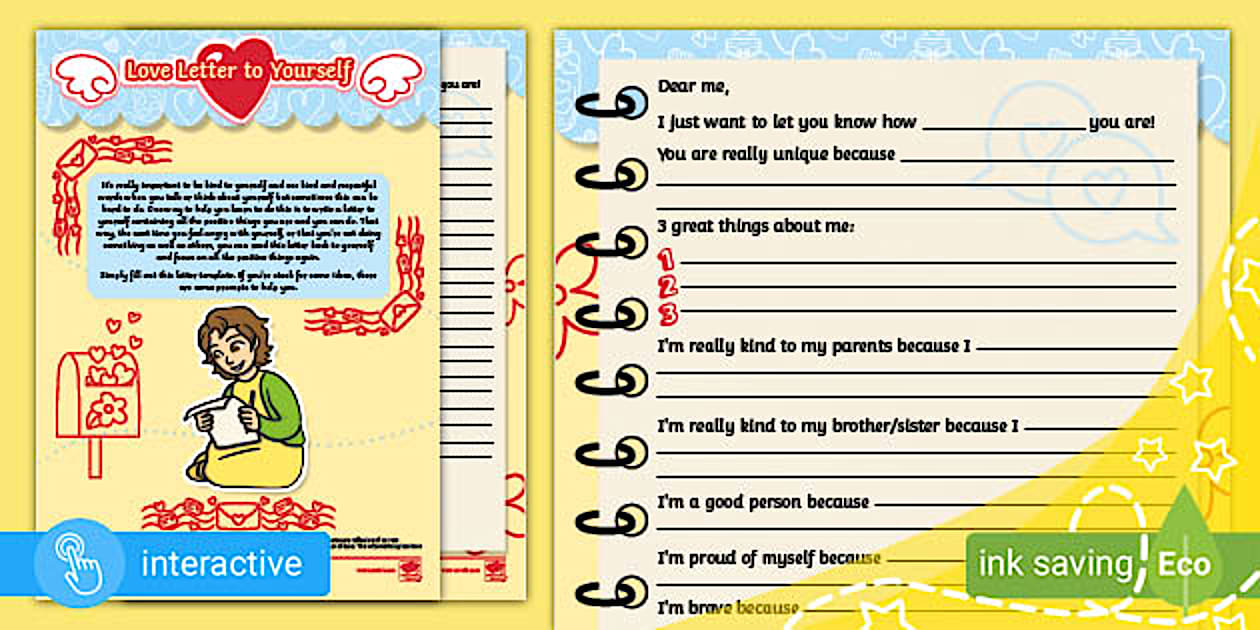 Love Letter to Yourself (teacher made) - Twinkl