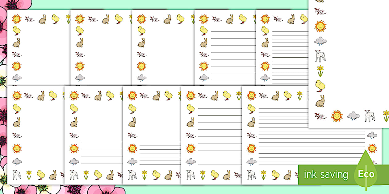 Spring Aistear Page Border Pack (teacher made) - Twinkl