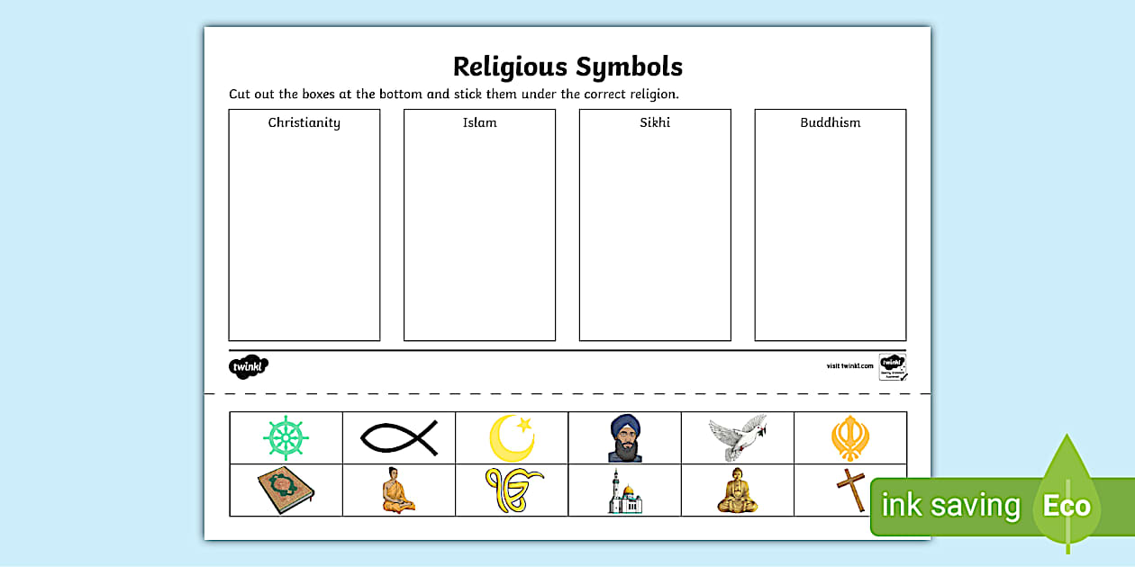All Religion Symbols Sorting Activity | RE Primary Resource