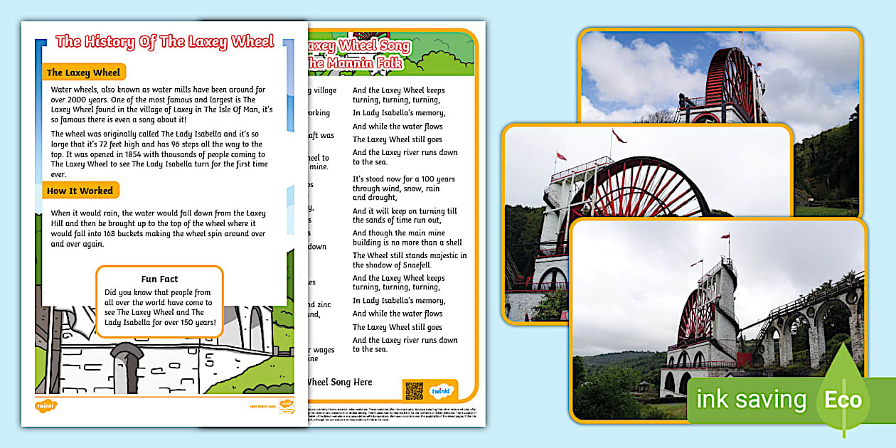 The Laxey Wheel History, Song and Photo Pack