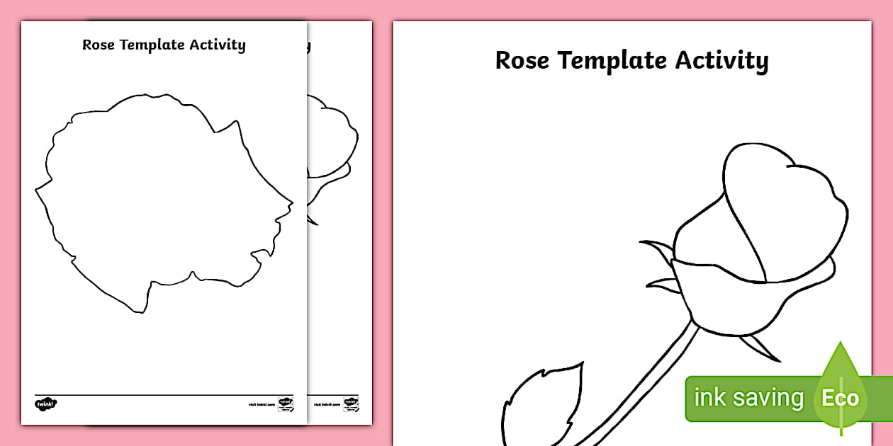 Rose Template Activity,Rose (teacher made) - Twinkl