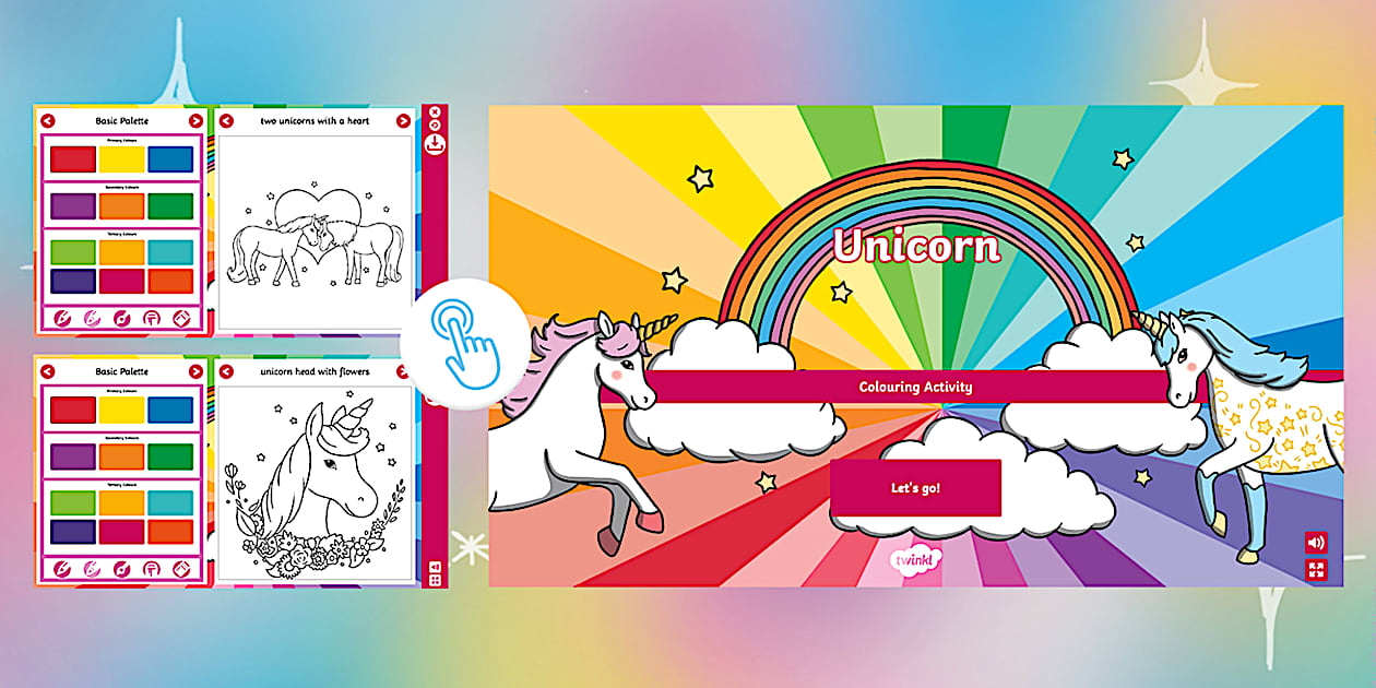 Unicorn Interactive Colouring (teacher made) - Twinkl