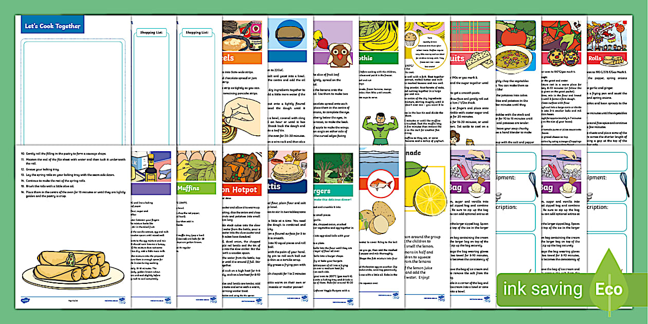 Cooking Together Recipe Booklet - Parents - Healthy Eating