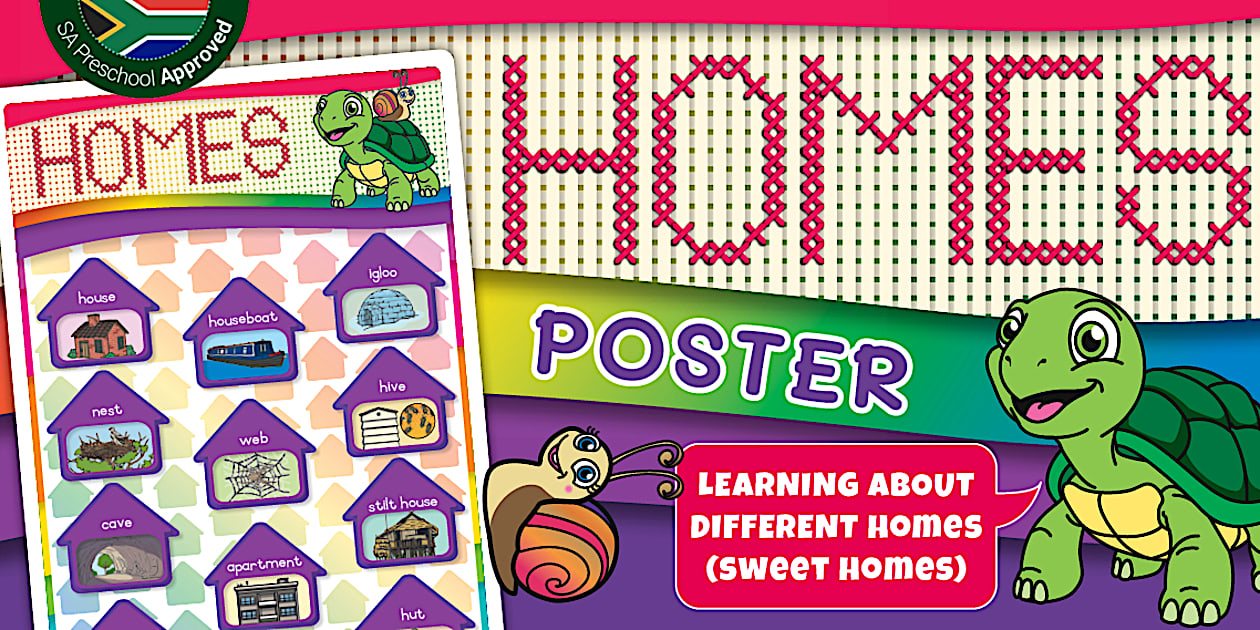 Preschool: Homes - Different Homes Poster