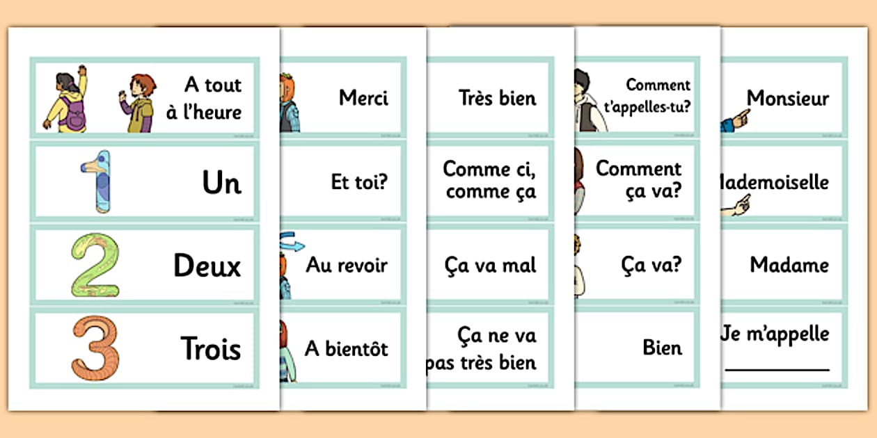 French Year 3 Getting to Know You Word Cards - Twinkl