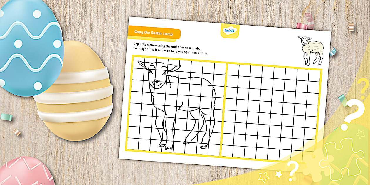 Copy the Easter Lamb Puzzle - Kids Puzzles (Teacher-Made)
