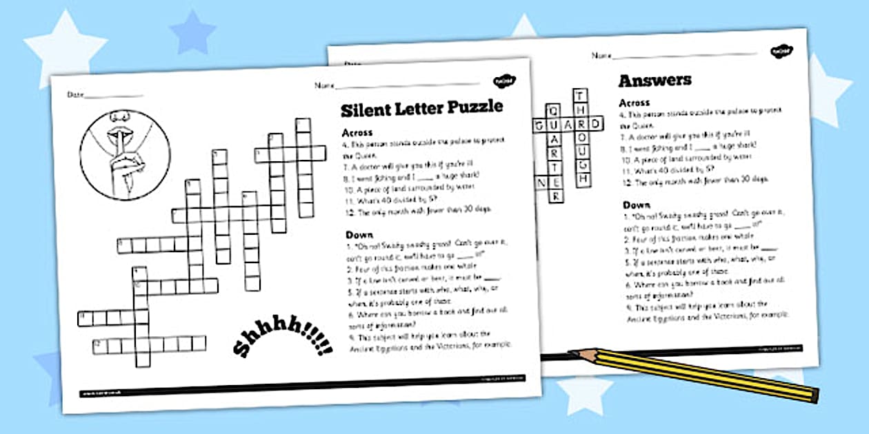 Spelling Puzzle for Kids - Y3/4 Crossword Puzzle - Twinkl