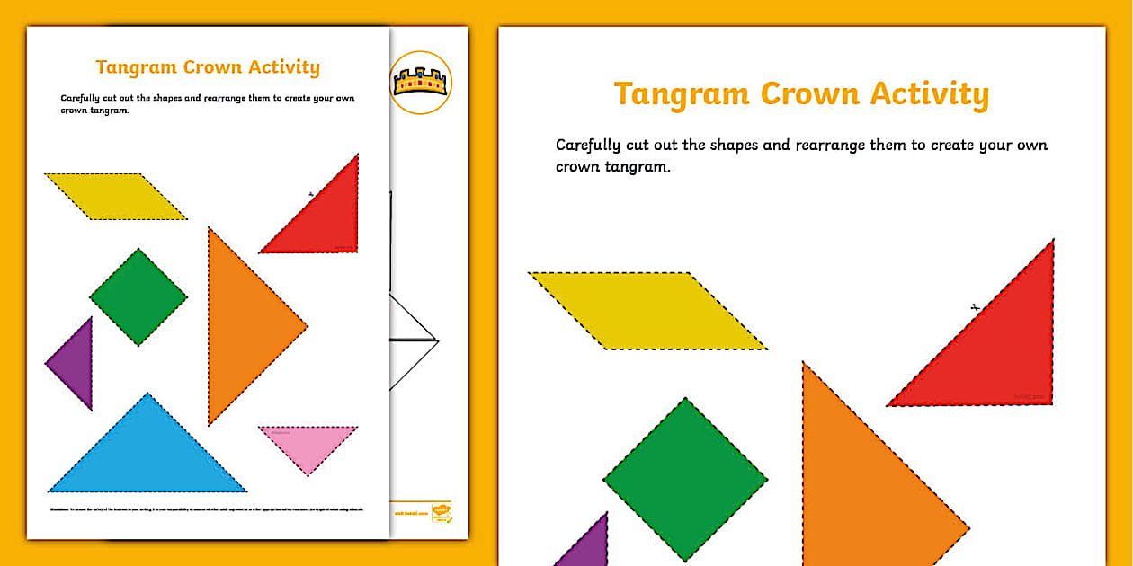 👉 Crown Tangram Puzzle Activity - Twinkl