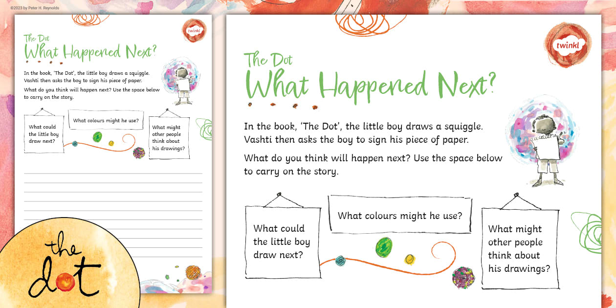 FREE! - The Dot Writing Activity | Walker Books | Twinkl Resources