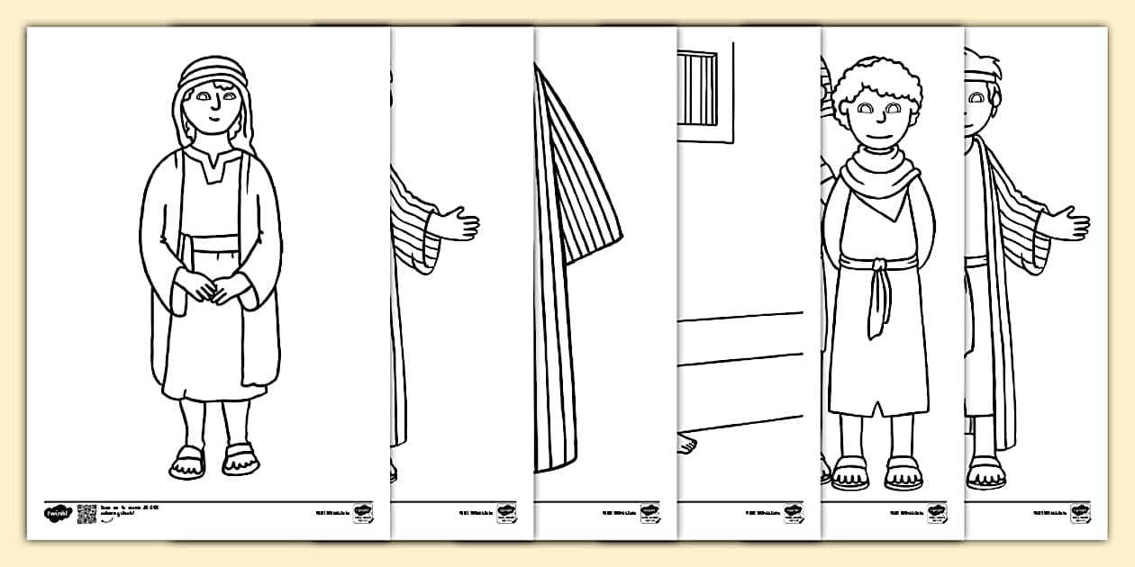 Joseph Story Colouring Sheets - Twinkl