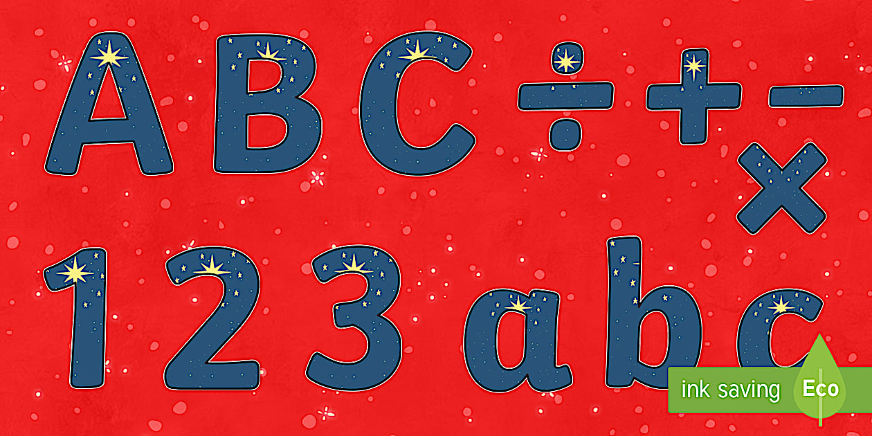 Christmas Star Display Lettering (teacher made) - Twinkl