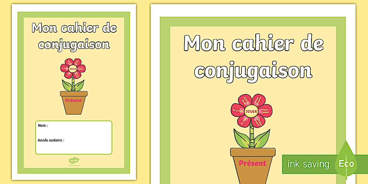 Couverture de cahier : Cahier de conjugaison (teacher made)
