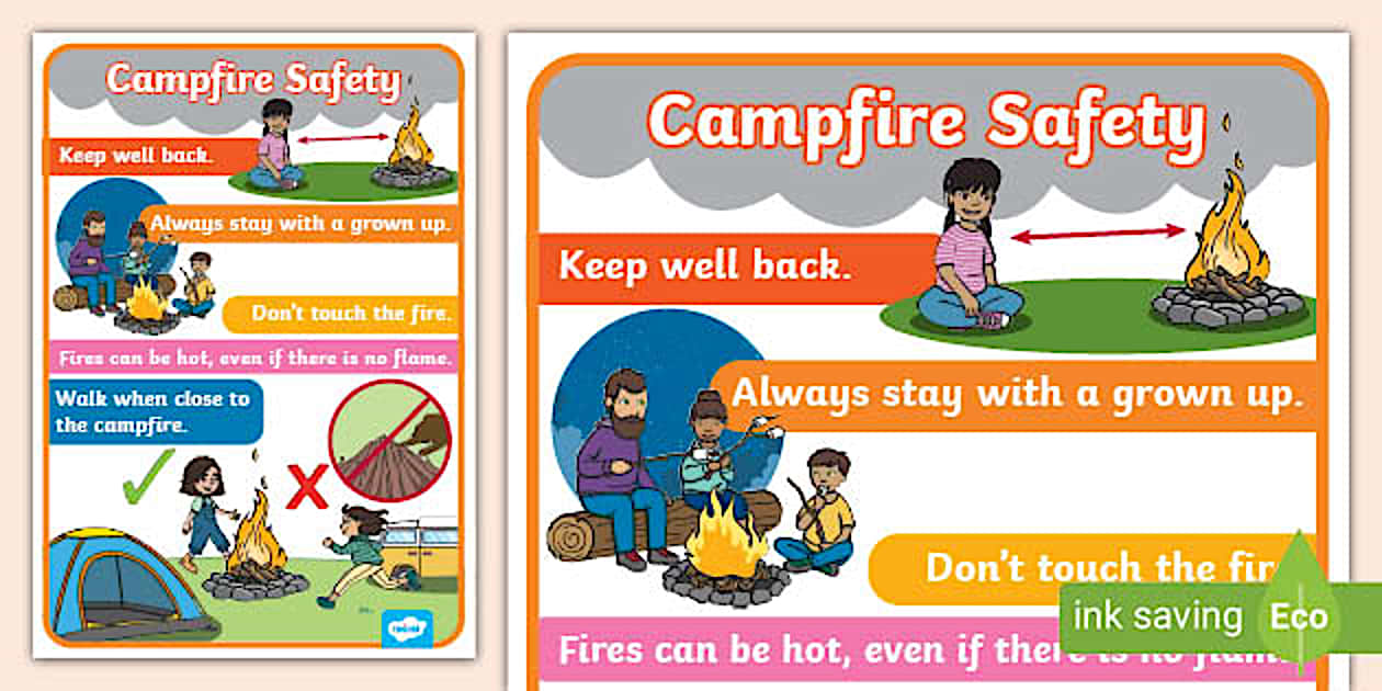 Editable Campfire Safety Poster - Twinkl