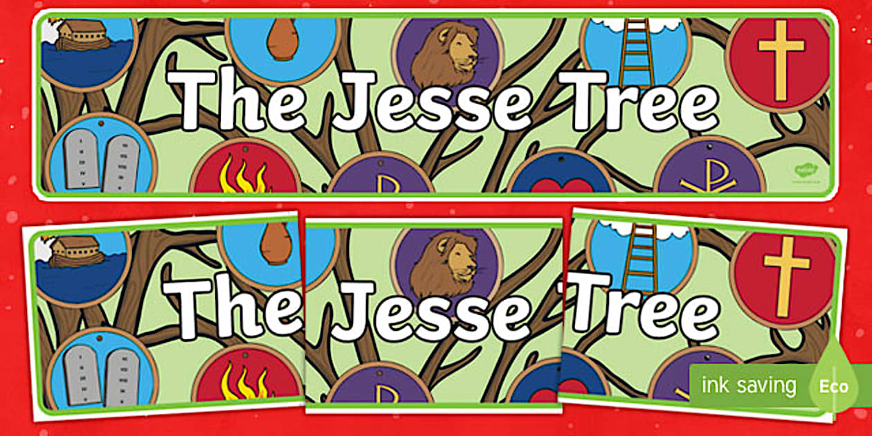 The Jesse Tree Display Banner-Irish (teacher made) - Twinkl