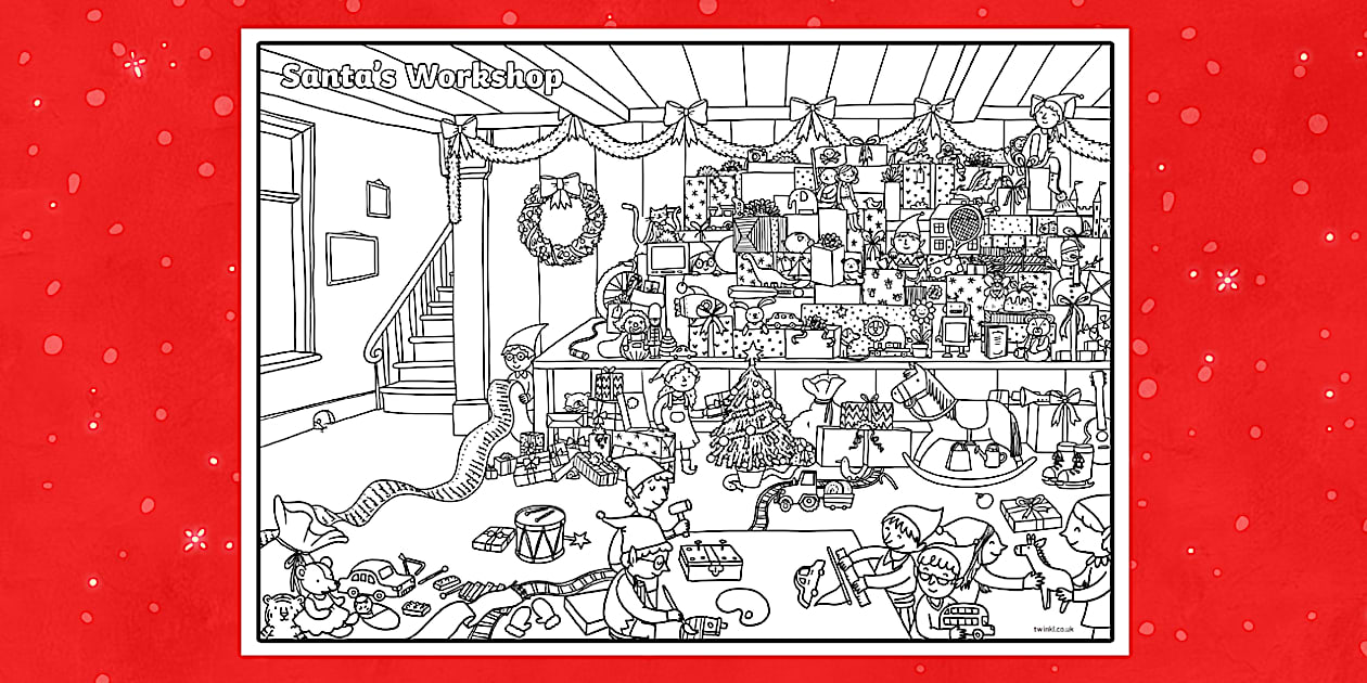 Crazy Christmas CfE First Level Colouring Challenge - Twinkl