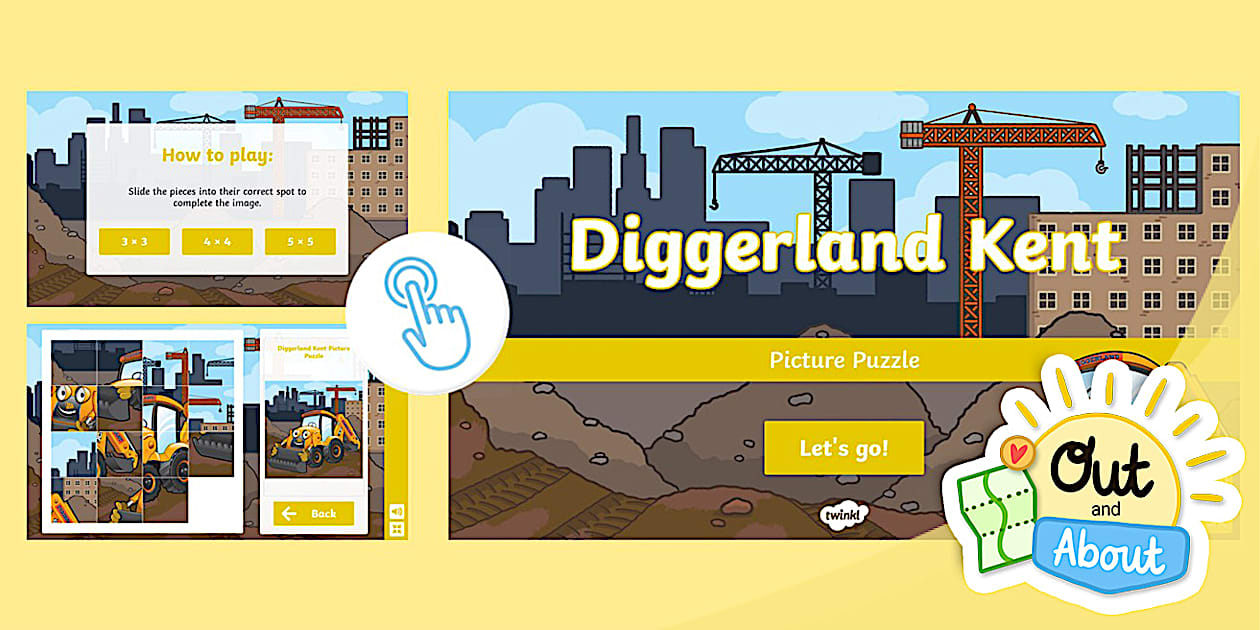 Diggerland Kent Picture Puzzle (teacher made) - Twinkl