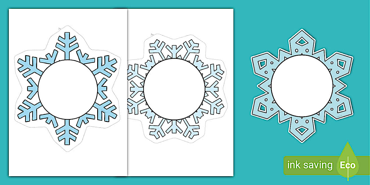 Blank Snowflake Display Cut-Outs (teacher made) - Twinkl