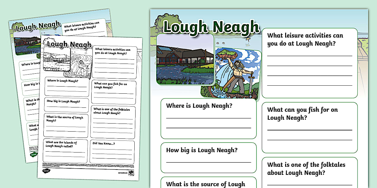 Lough Neagh Fact File Template (teacher made) - Twinkl
