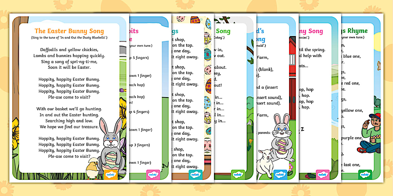 Easter Songs early years - EYFS - Twinkl