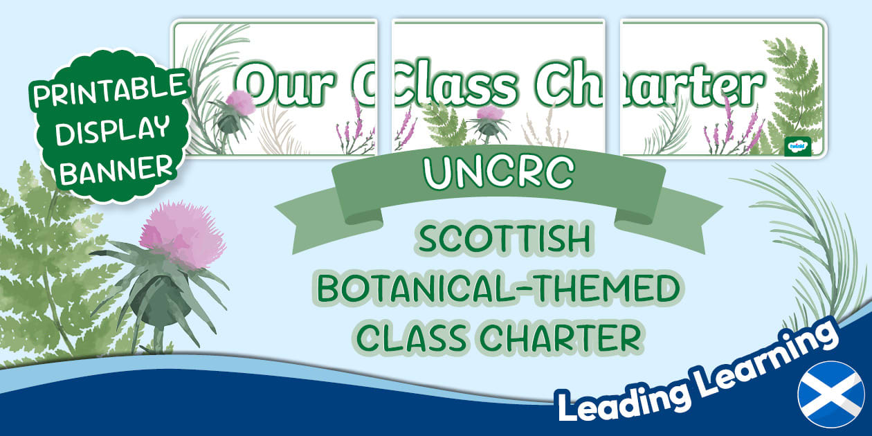 UNCRC Class Charter Scottish Botanical-Themed Display Banner