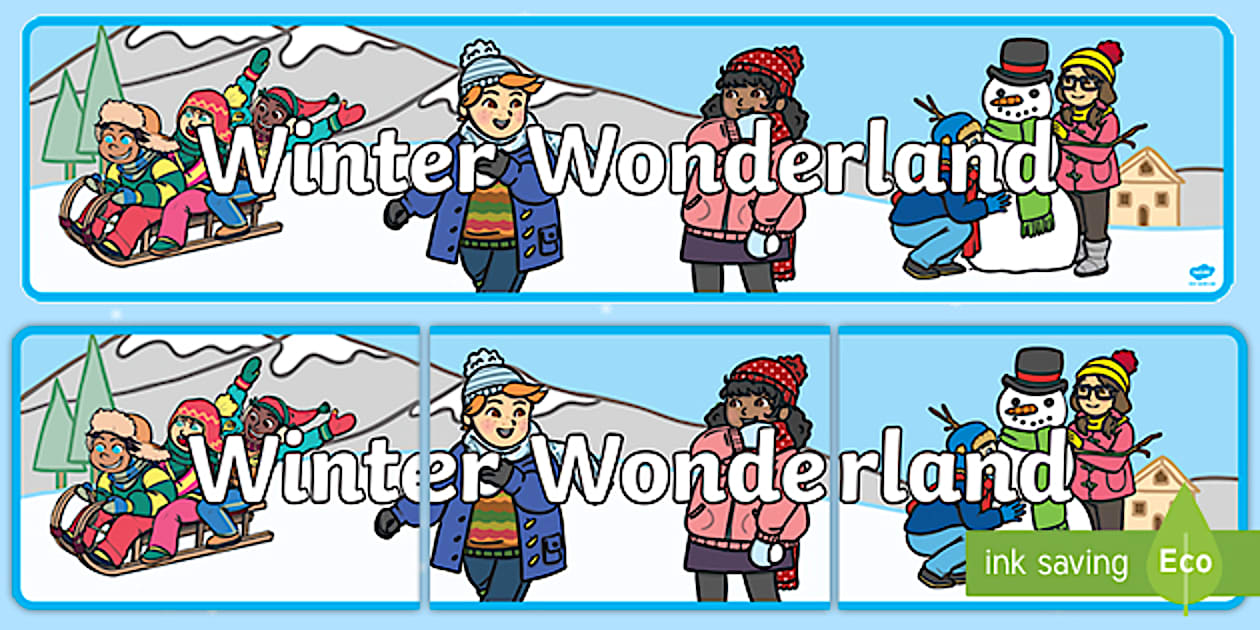 Winter Wonderland Display Banner (Teacher-Made) - Twinkl
