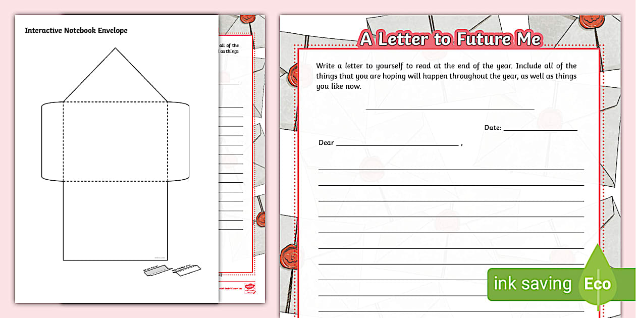A Letter to Future Me Activity | Years 3&4 Back to School