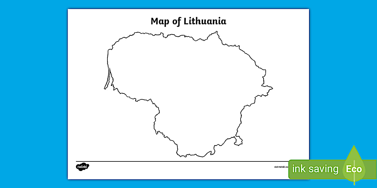 Lithuania Map Colouring Page (teacher made) - Twinkl