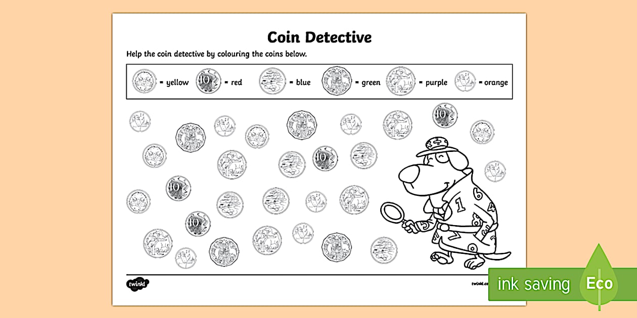 Coin Detectives Worksheet / Worksheet (teacher made)