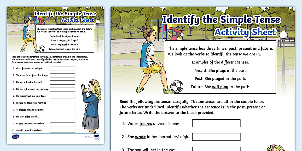 IP Eng- Identify the Simple Tense - Activity (CAPS Aligned)
