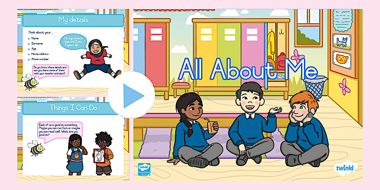 Grade 1 - All About Me Theme Discussion PowerPoint - Twinkl