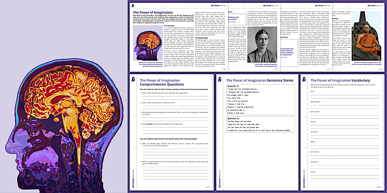 The Power of Imagination Reading Comprehension - Twinkl