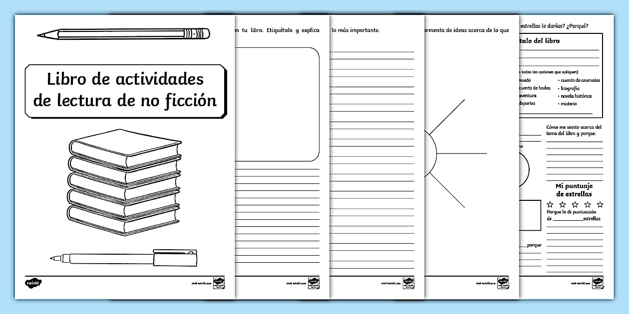Libro de actividades de no ficción | Twinkl USA - Twinkl