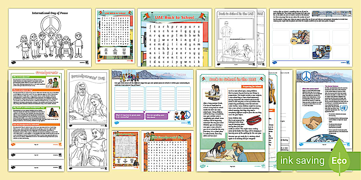 UAE September Reading Activity Pack (teacher made) - Twinkl