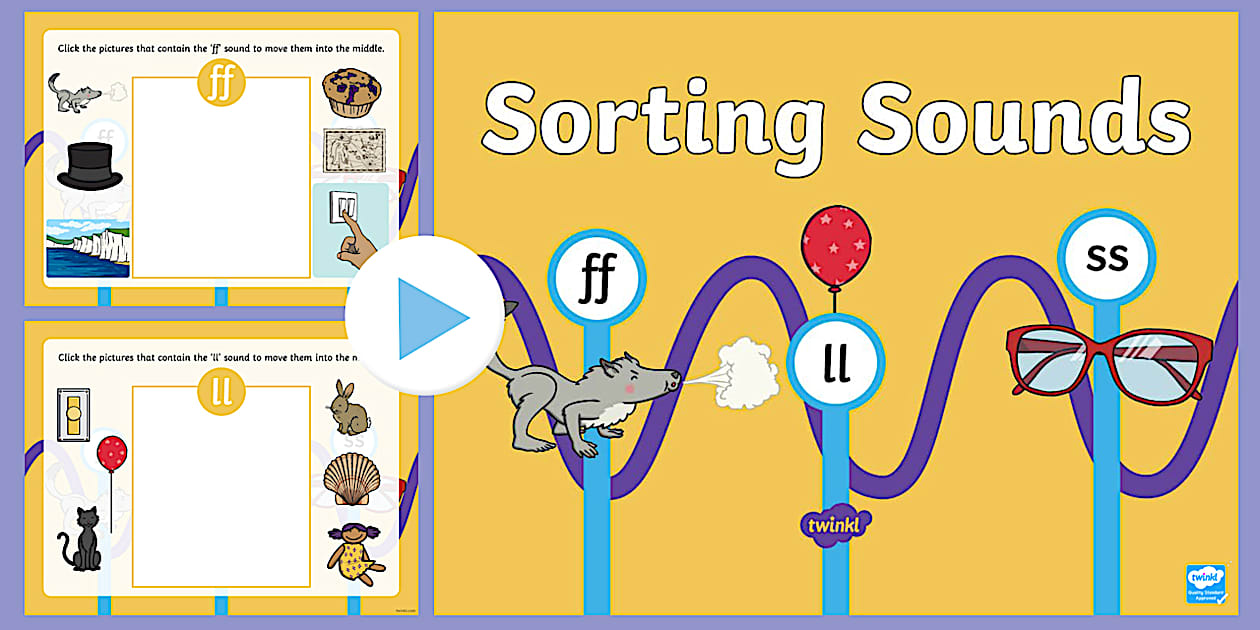 ff, ll, ss, Sorting Sounds PowerPoint Game (Teacher-Made)