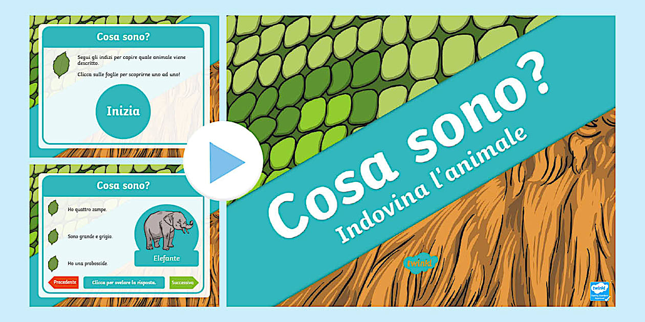 Cosa sono? Indovina l'animale (teacher made) - Twinkl