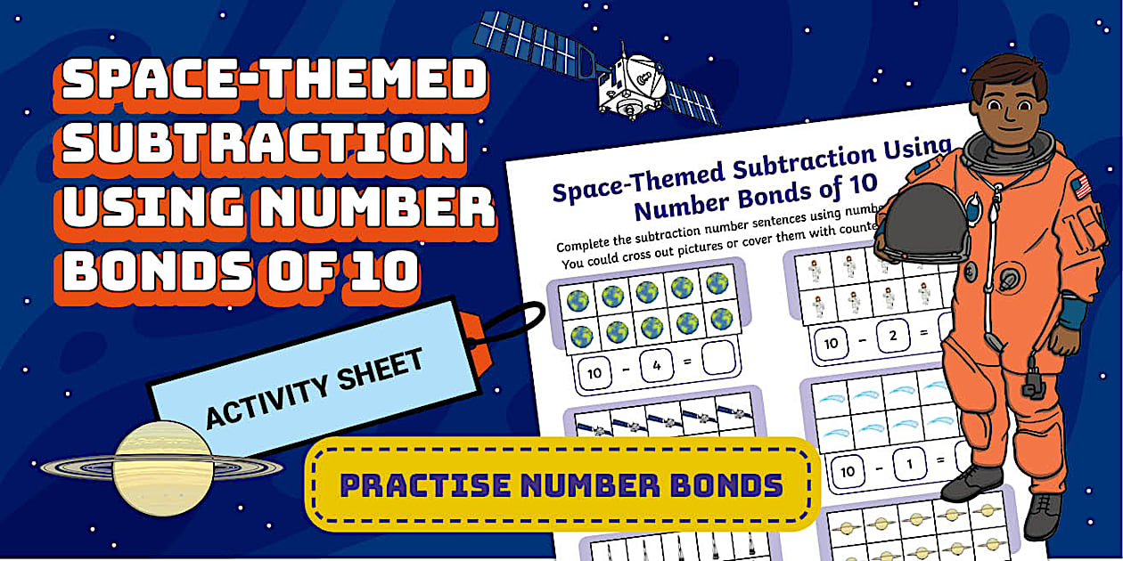 👉 Subtraction Using Number Bonds of 10 Activity Sheet