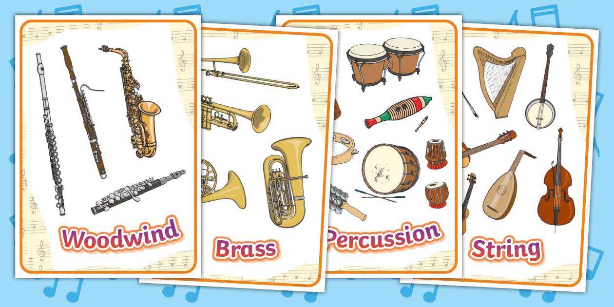 Orchestra Families (A4) Cards - Music Display Primary Resources