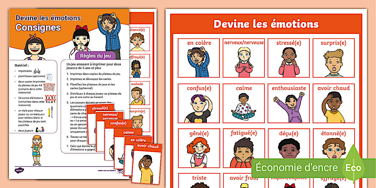 Jeu de devinettes sur les émotions (teacher made) - Twinkl