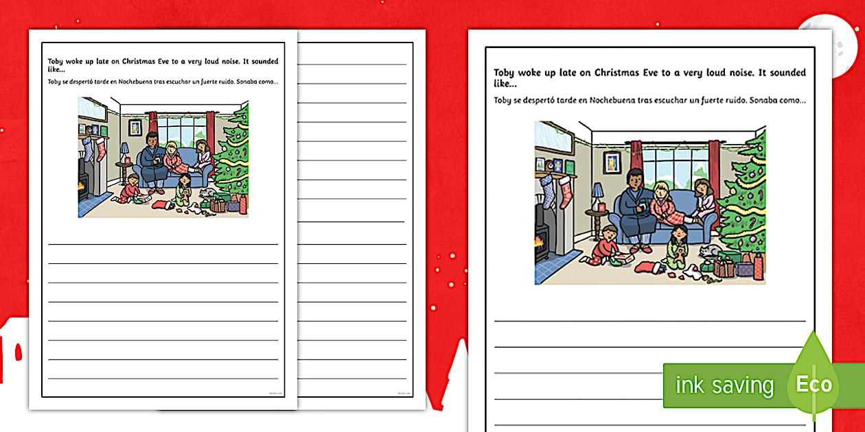 Christmas Story Starter Father Christmas Writing Template - English ...